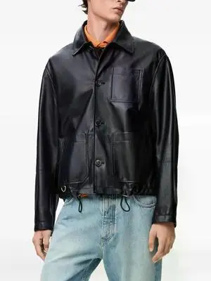 Loewe Leather Jacket With Contrasting Panels