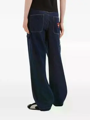 CHOCOOLATE Wide-leg Cotton Jeans - Blue