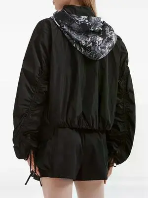 MUSIUM DIV. Ruched-sleeve Hooded Jacket