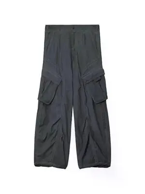 Izzue Wide-leg Cargo Trousers - Grey