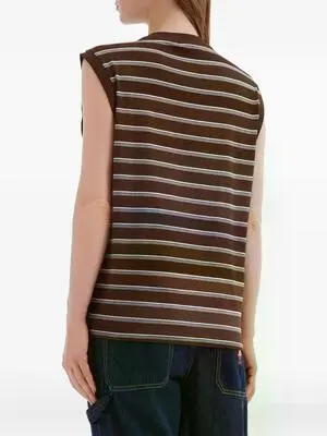 CHOCOOLATE Stripe-pattern Vest