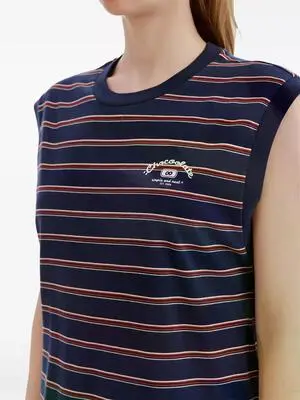 CHOCOOLATE Striped Sleeveless Top - Blue
