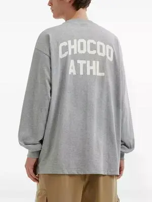 CHOCOOLATE Long-sleeved Embroidered T-shirt - Grey