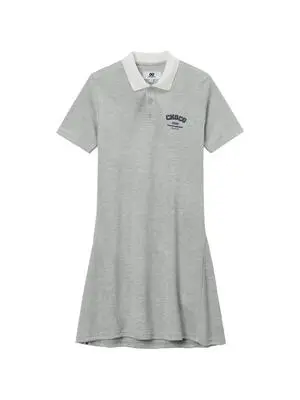 CHOCOOLATE Mini Polo A-line Dress - Grey