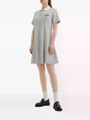 CHOCOOLATE Mini Polo A-line Dress - Grey