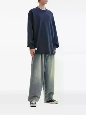 CHOCOOLATE Long-sleeved Crew-neck T-shirt - Blue