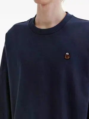 CHOCOOLATE Long-sleeved Crew-neck T-shirt - Blue
