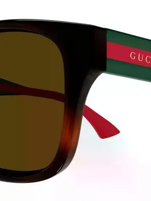Gucci Square-frame Sunglasses - Brown