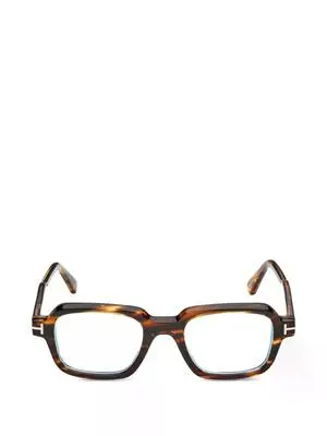 TOM FORD Square Frame Eyeglasses - Brown