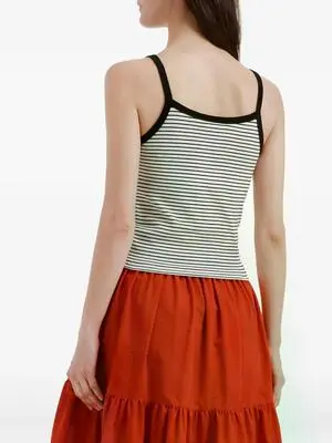 CHOCOOLATE Striped Embroidered Top