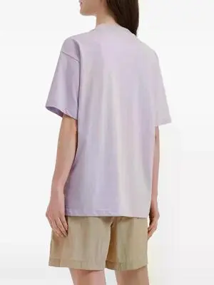 CHOCOOLATE Heart-embroidered T-shirt - Purple