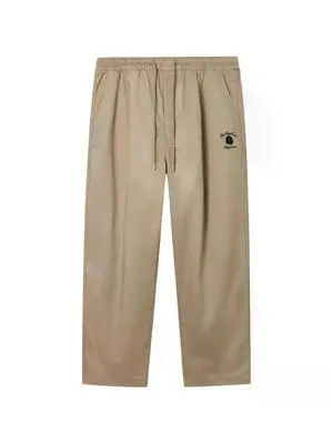 FINGERCROXX Logo-patch Trousers - Neutrals