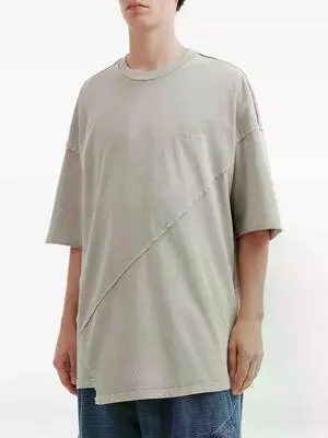 FIVE CM Panelled Raw-cut T-shirt - Neutrals
