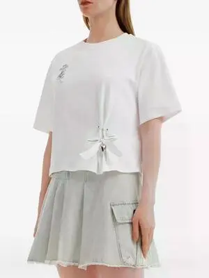 MUSIUM DIV. Graphic-print Ribbon-detail T-shirt