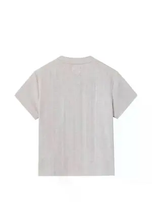 B+AB Bow-detailed Ribbed T-shirt - Neutrals