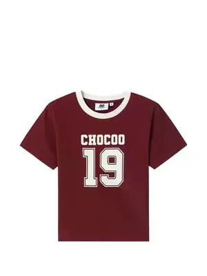 CHOCOOLATE Graphic Ringer T-shirt - Red