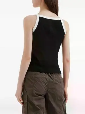 CHOCOOLATE Ribbed Trim Vest