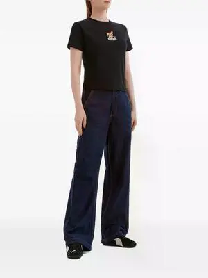 CHOCOOLATE Logo-embroidered T-shirt - Black