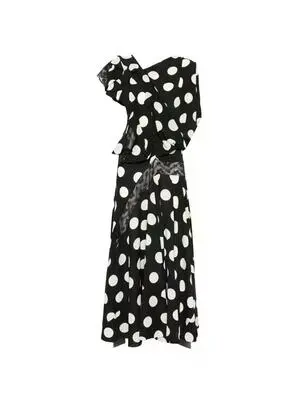Junya Watanabe Polka-dot Laced Maxi Dress
