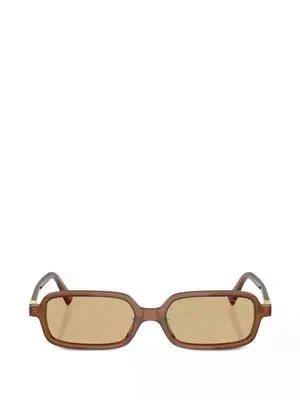 Miu Miu Rectangle-frame Sunglasses - Brown