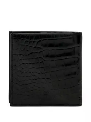 Valentino Garavani Crocodile-embossed Leather Wallet