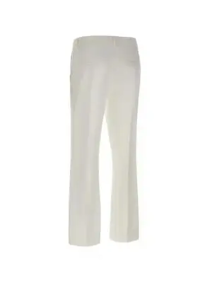 Marella Crease Trousers With Belt Loops - White