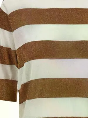 KANGRA Striped Knit Sweater - Brown