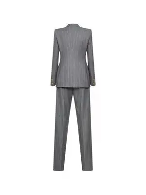 Tagliatore Pinstriped Double-breasted Blazer - Grey