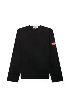 Play Comme Des Garcon Appliqué Long-sleeve T-shirt - Black