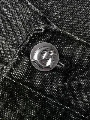 GODSPEED Infinity V2 Logo-patch Frayed Jeans - Black
