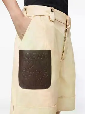 Loewe Cuffed Shorts - Neutrals