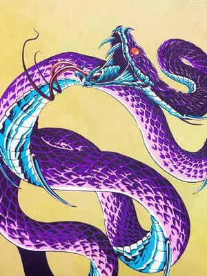 D-R-G-N Snake Pit-viper T-shirt - Yellow