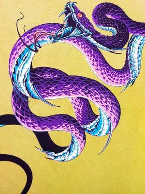 D-R-G-N Snake Pit-viper T-shirt - Yellow