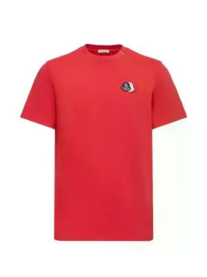 Moncler Logo-embroidered T-shirt - Red