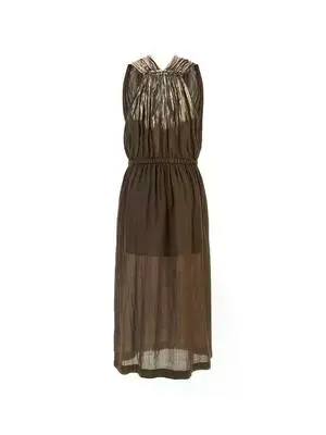 NUDE Laminated Paint V-neck Dress