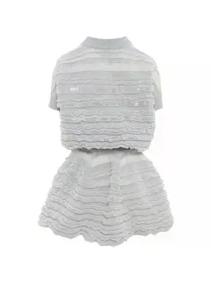 CFCL Striped Ribbed Mini Dress - Grey