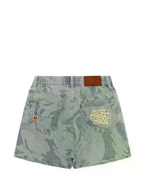 AAPE BY *A BATHING APE Embroidered Denim Shorts