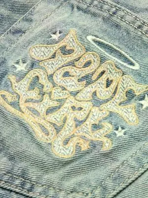 AAPE BY *A BATHING APE Embroidered Denim Shorts