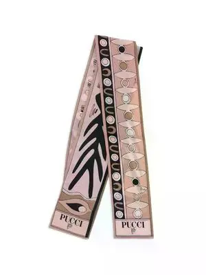 Emilio Pucci Angoli Soleil-print Silk Twill Scarf - Pink