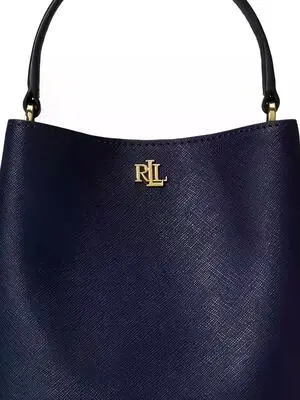 Ralph Lauren Logo-detail Leather Tote Bag - Blue