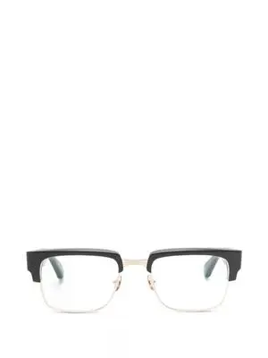 Matsuda Eyeglasses With Browline Detail - Black