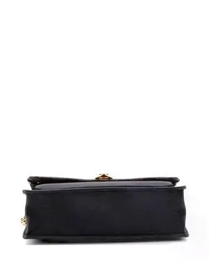 LOUIS VUITTON Vavin Chain Wallet Nm Damier With Leather Crossbody Bag - Black