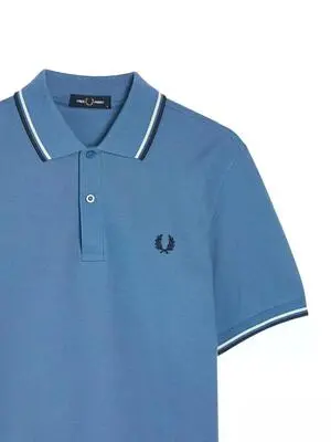 Fred Perry Striped-detail Polo Shirt - Blue