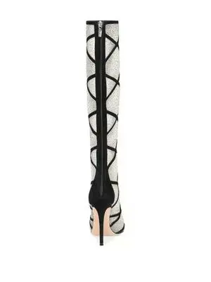 GIANVITO ROSSI Confetti Suede Embellished Boots - Black