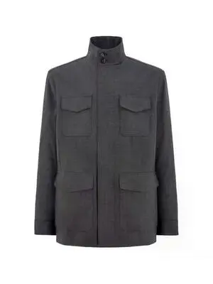 Canali Front-pocket Jacket - Grey