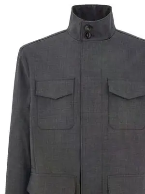 Canali Front-pocket Jacket - Grey