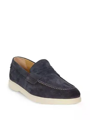 BALDININI Suede Penny Loafers With Contrast Trim
