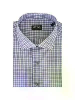Zegna Check-pattern Shirt - Blue