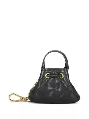 Moschino Quilted Bag Keyring - Black