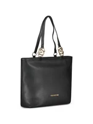 Moschino Logo-plaque Tote Bag - Black